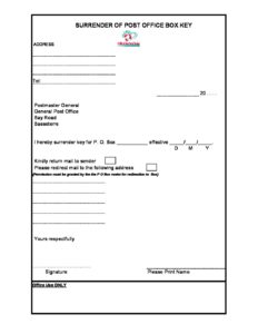 Application-Surrender-of-Post-Office-Box-Key – The Government of St ...